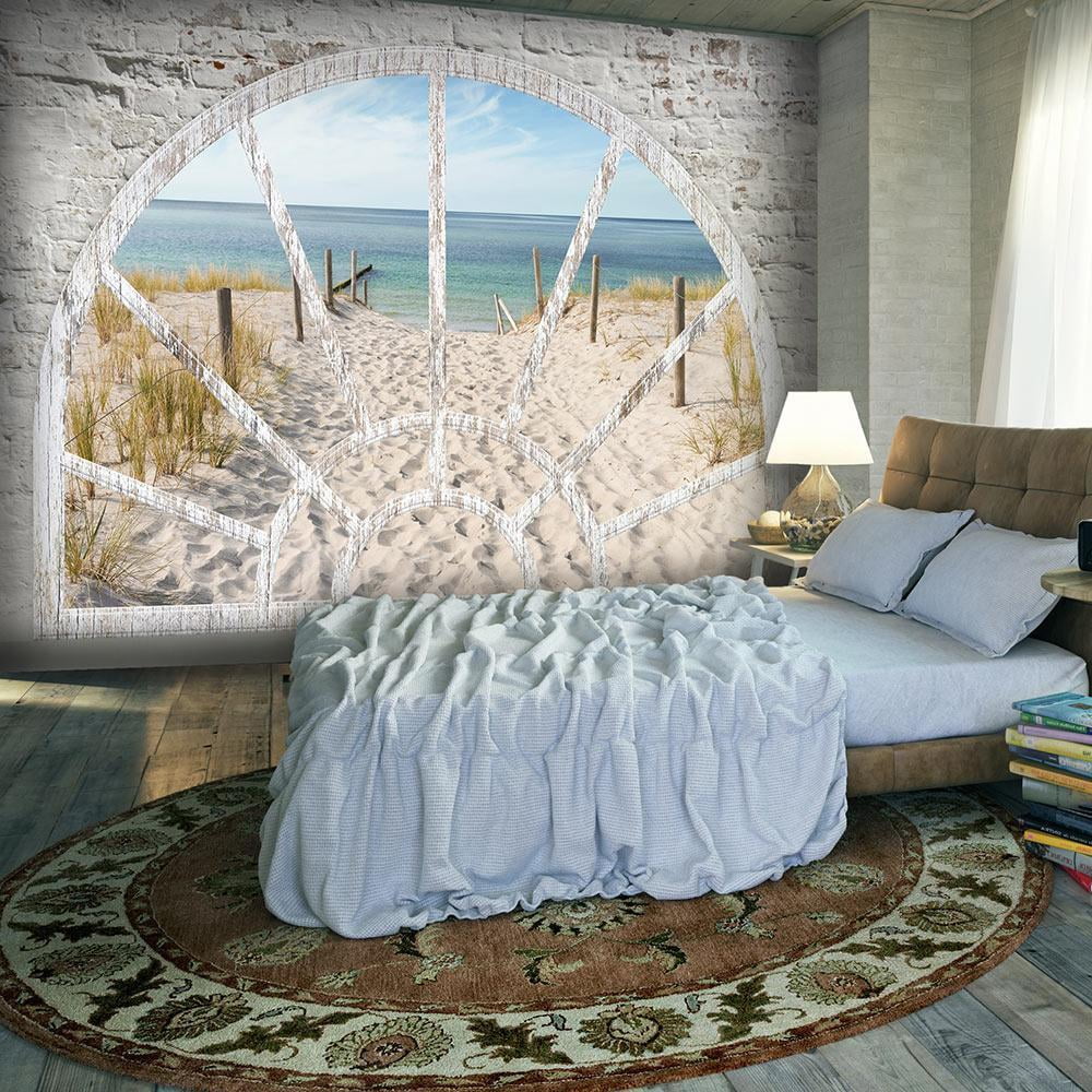 Tiptophomedecor Peel and Stick Beach Wallpaper Wall Mural - Window View ...