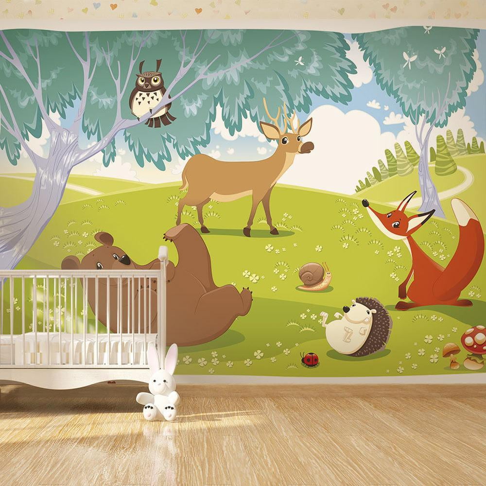 Tiptophomedecor Peel and Stick Cartoon Wallpaper Wall Mural - Funny ...