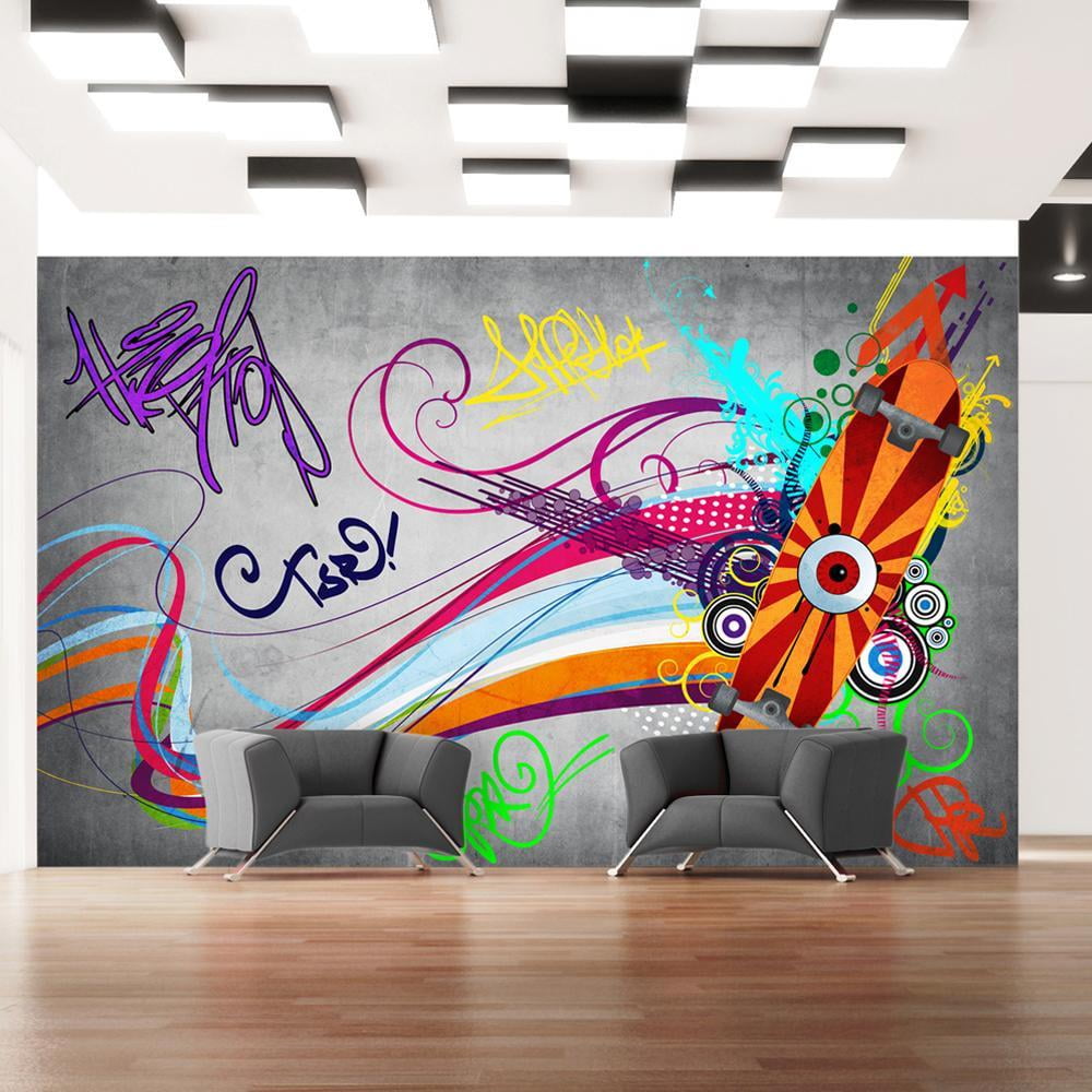 Tiptophomedecor Peel and Stick Street Art Wallpaper Wall Mural ...