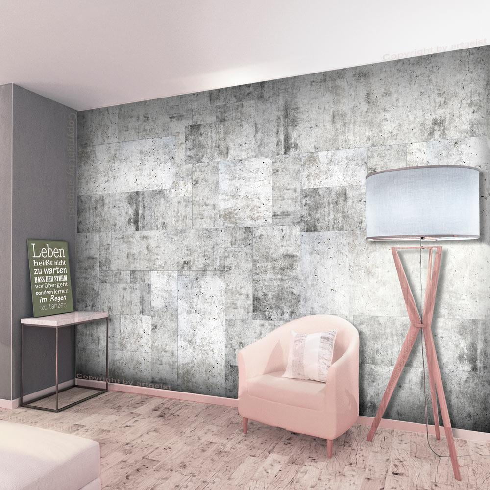 Tiptophomedecor Peel and Stick Wallpaper Wall Mural - Abstract Concrete ...