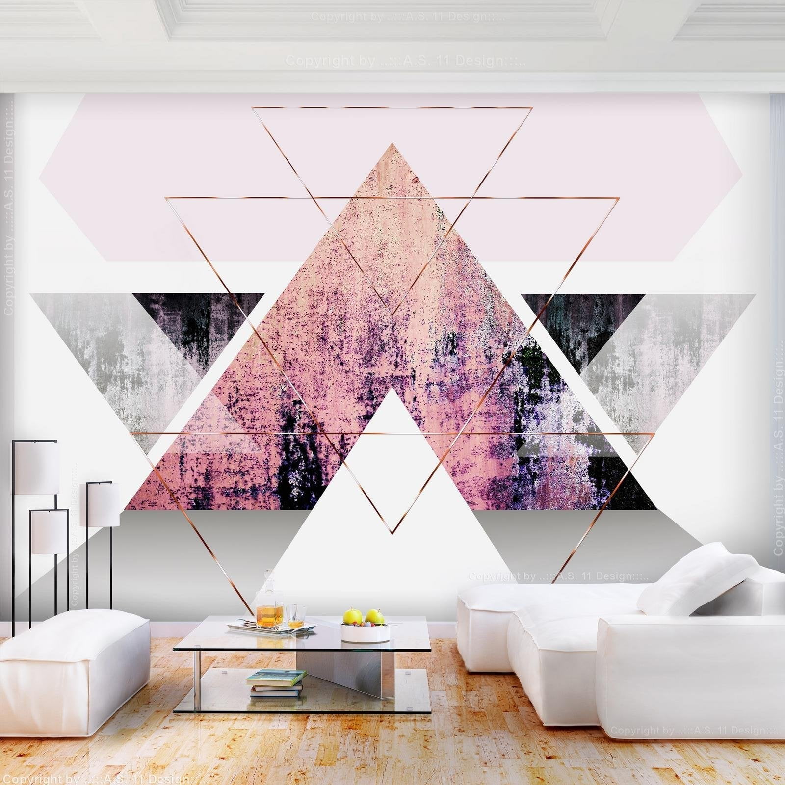 Tiptophomedecor Peel and Stick Wallpaper Wall Mural - Abstract ...