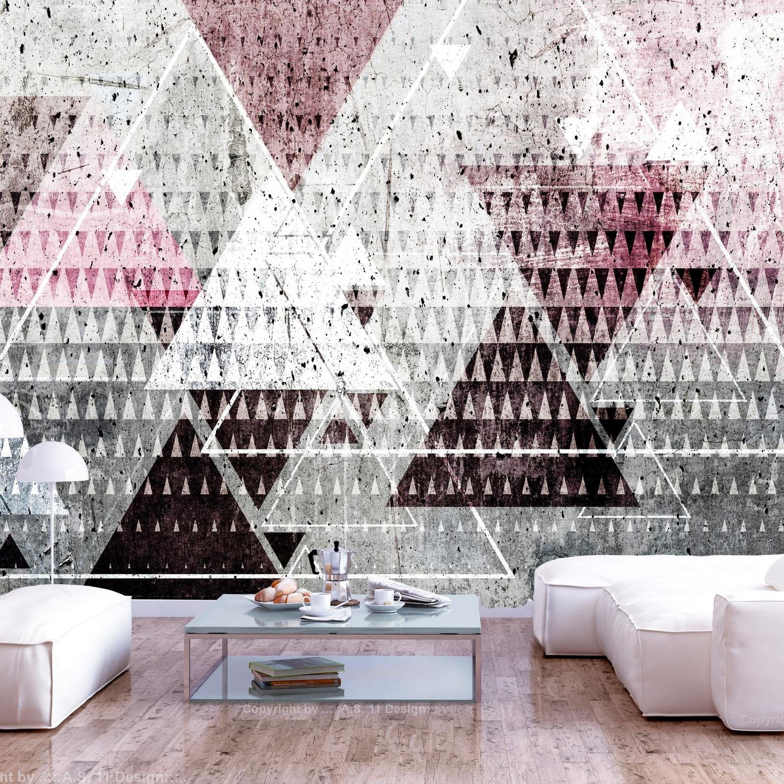 Tiptophomedecor Peel and Stick Wallpaper Wall Mural - Concrete ...