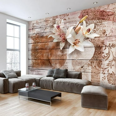 Tiptophomedecor Peel and Stick Floral Wallpaper Wall Mural - Skull And ...