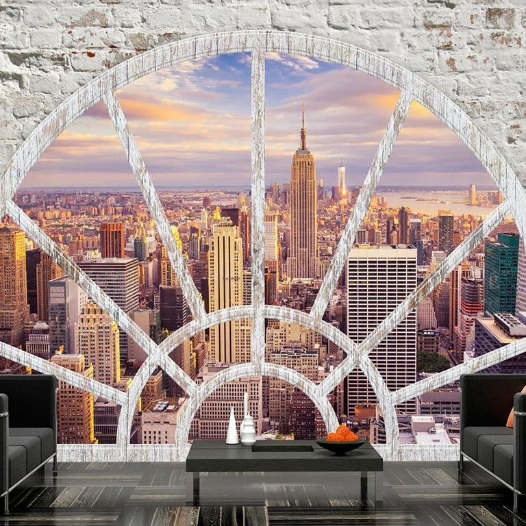 Window Views Wall Murals Transparent Window Manhattan New York Mural
