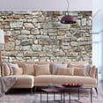 Tiptophomedecor Peel and Stick Wallpaper Wall Mural - Stacked Stone ...