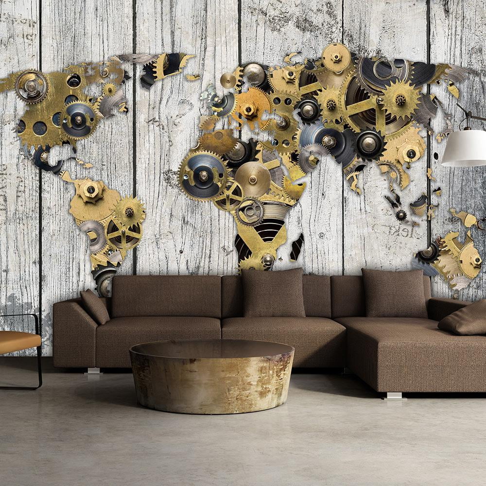 Tiptophomedecor Peel and Stick World Map Wallpaper Wall Mural ...