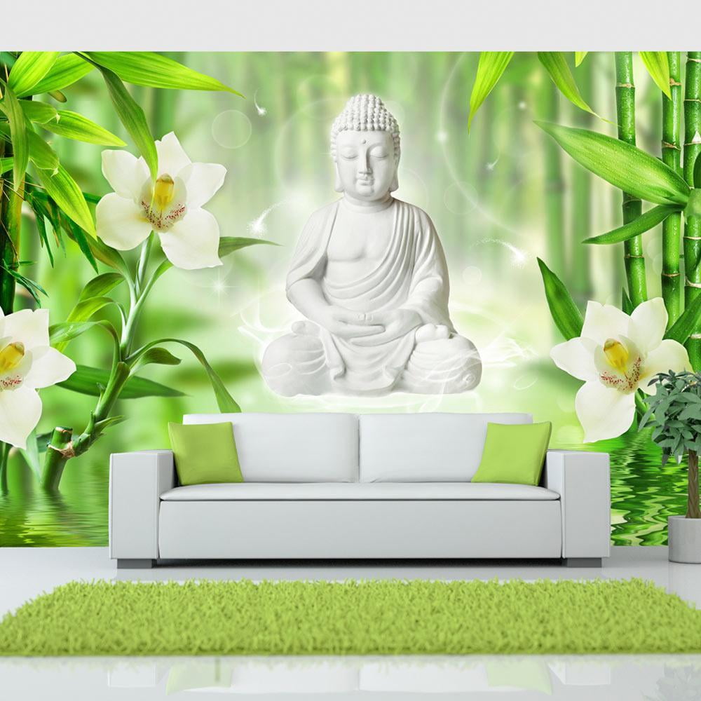 Tiptophomedecor Peel and Stick Zen Wallpaper Wall Mural - Buddha And ...