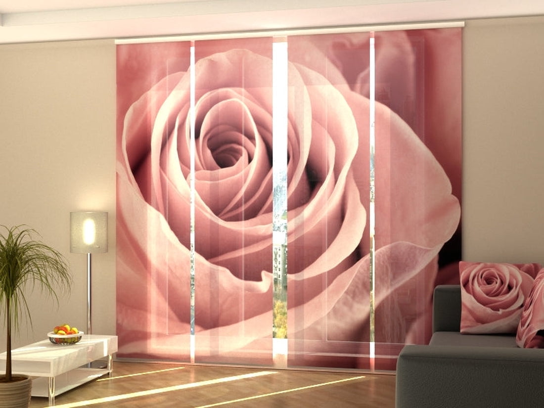 Tiptophomedecor Set of 4 Panel Blinds Amazing Pink Rose - Walmart.com