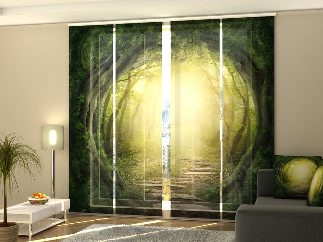 Tiptophomedecor Set of 4 Panel Blinds Road to the Magic Forest ...
