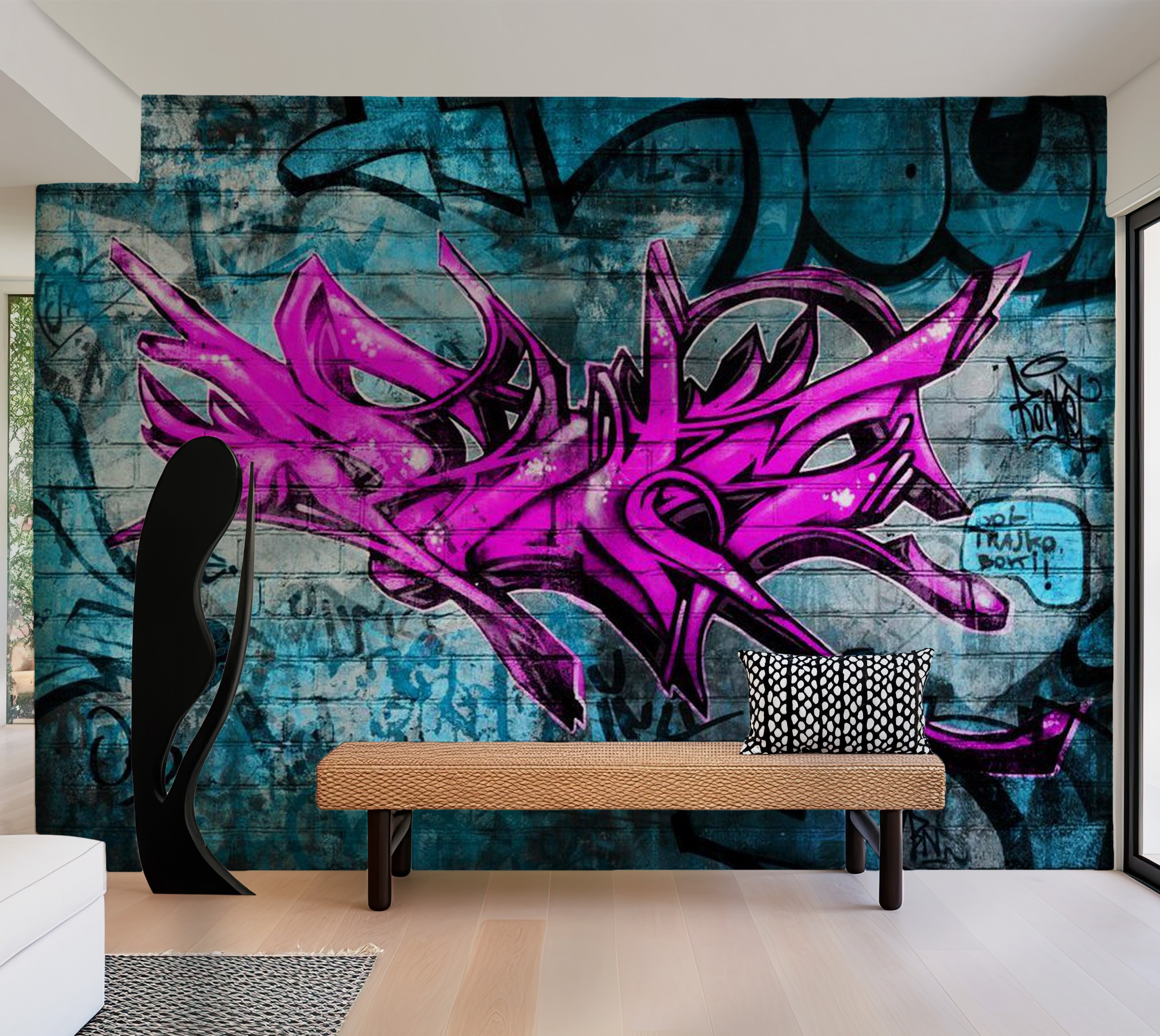 Tiptophomedecor Street Art Wallpaper Wall Mural - Anonymous Graffiti ...
