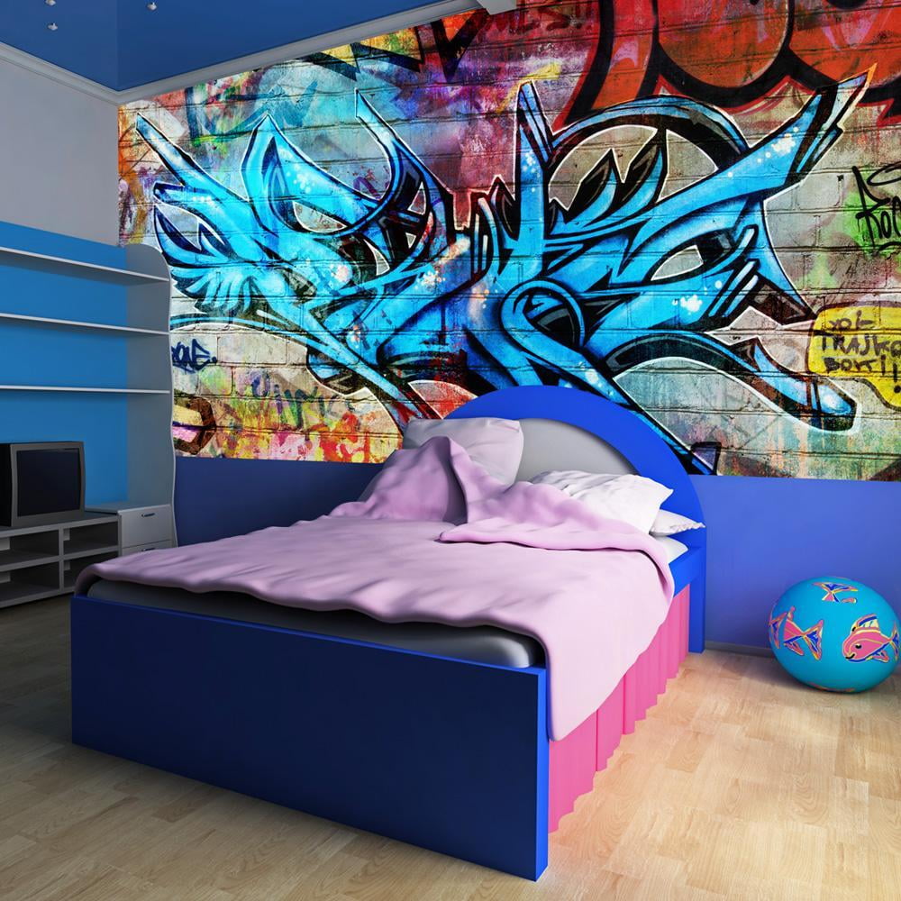 Tiptophomedecor Street Art Wallpaper Wall Mural - Art Crime - Walmart.com