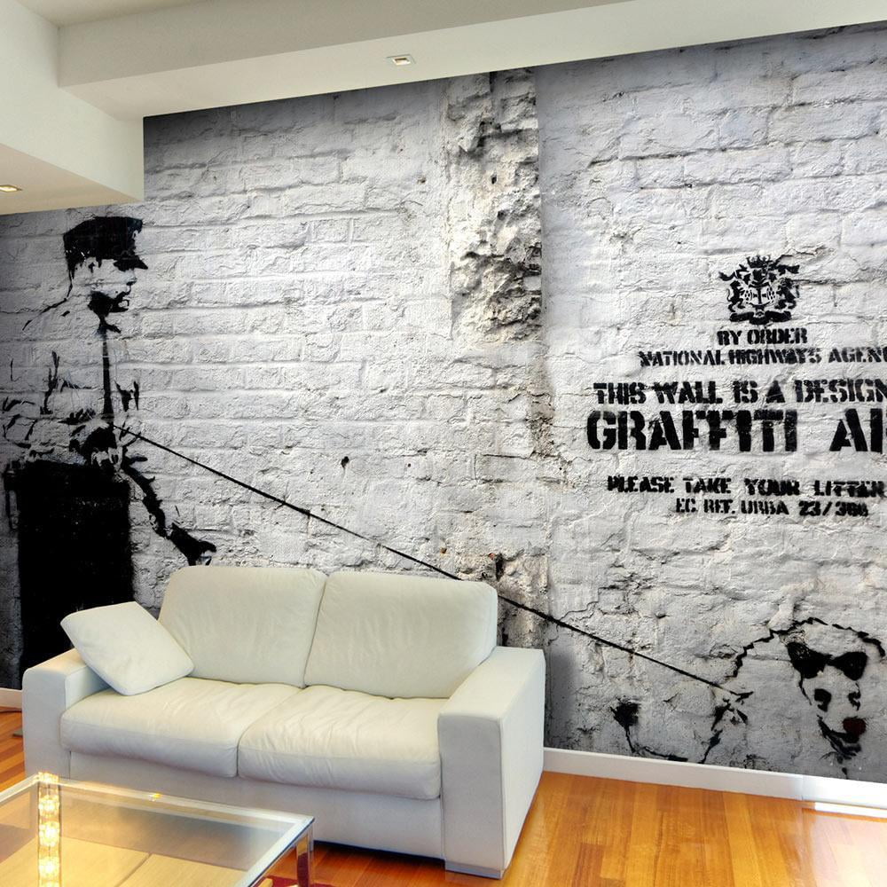 Tiptophomedecor Street Art Wallpaper Wall Mural - Banksy Graffiti Area ...