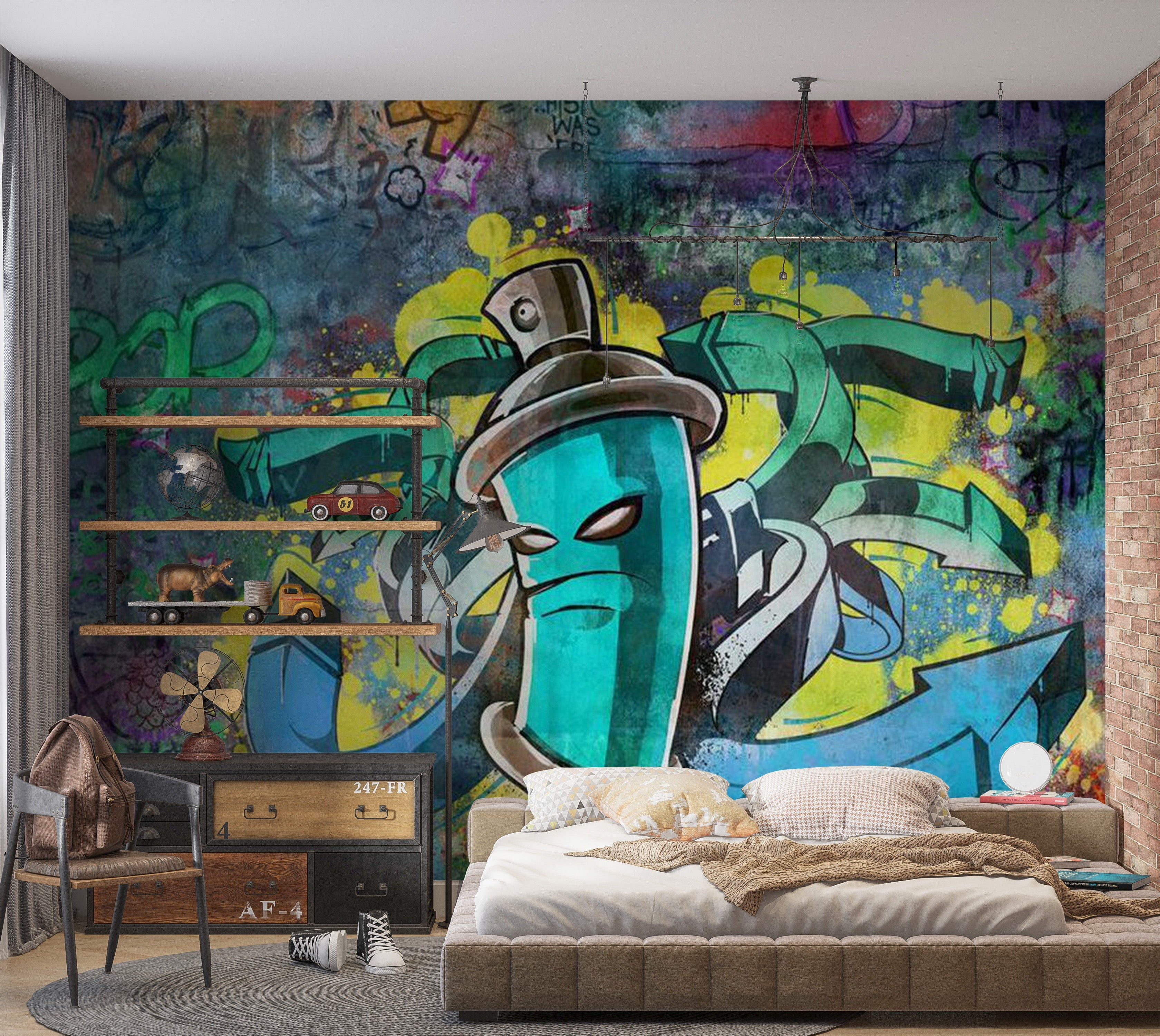 Tiptophomedecor Street Art Wallpaper Wall Mural - Graffiti Maker ...