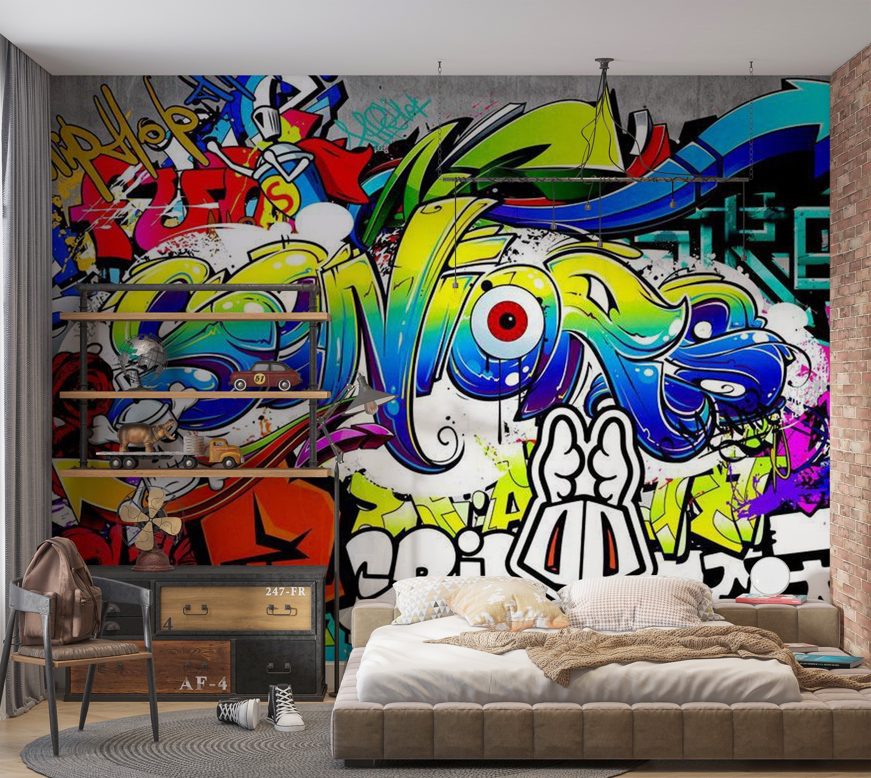Tiptophomedecor Street Art Wallpaper Wall Mural - Language Of A City ...