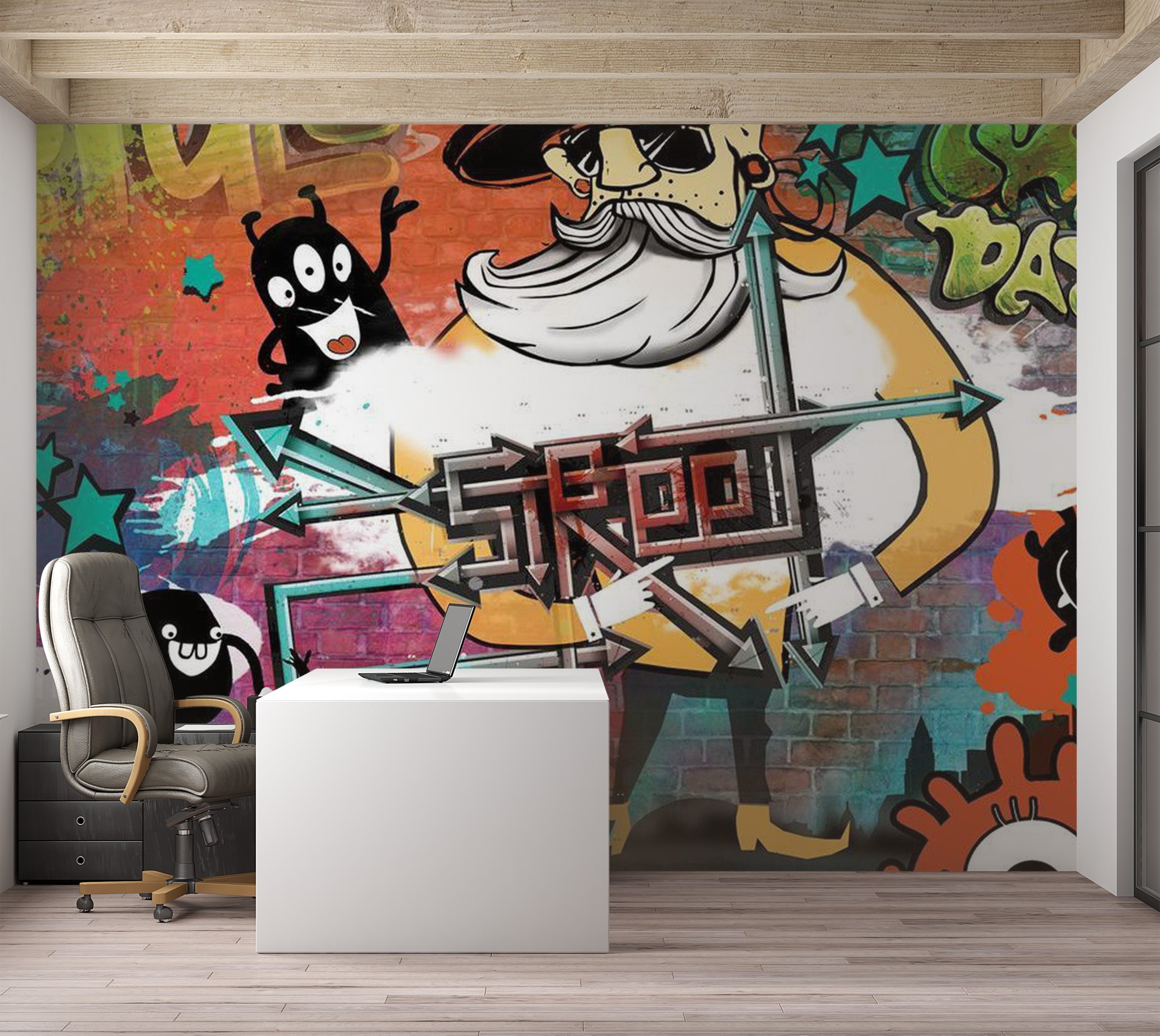 Tiptophomedecor Street Art Wallpaper Wall Mural - Street Movie ...