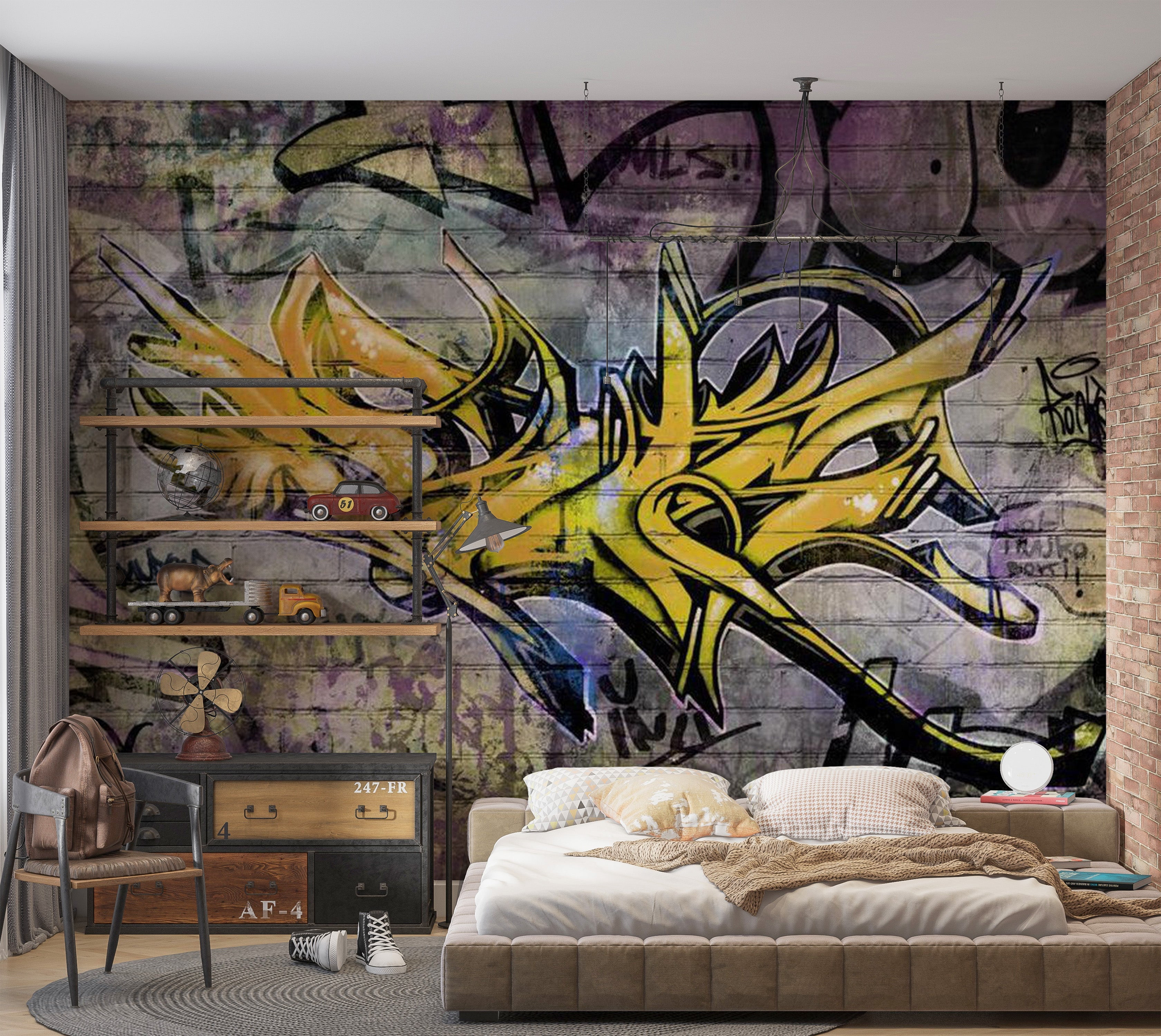 Tiptophomedecor Street Art Wallpaper Wall Mural - Stunning Graffiti ...