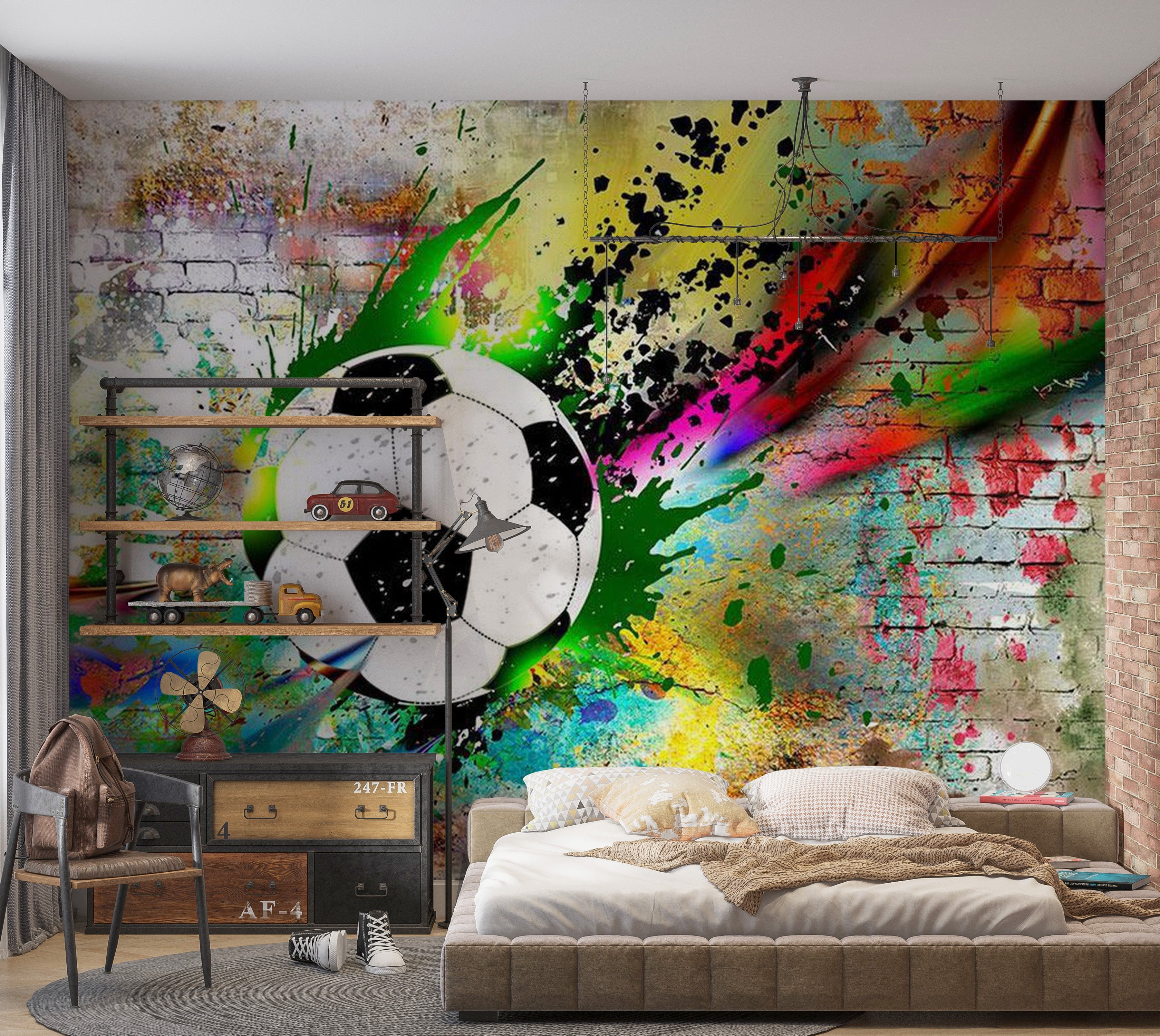 Tiptophomedecor Street Art Wallpaper Wall Mural - Urban Gameplay ...