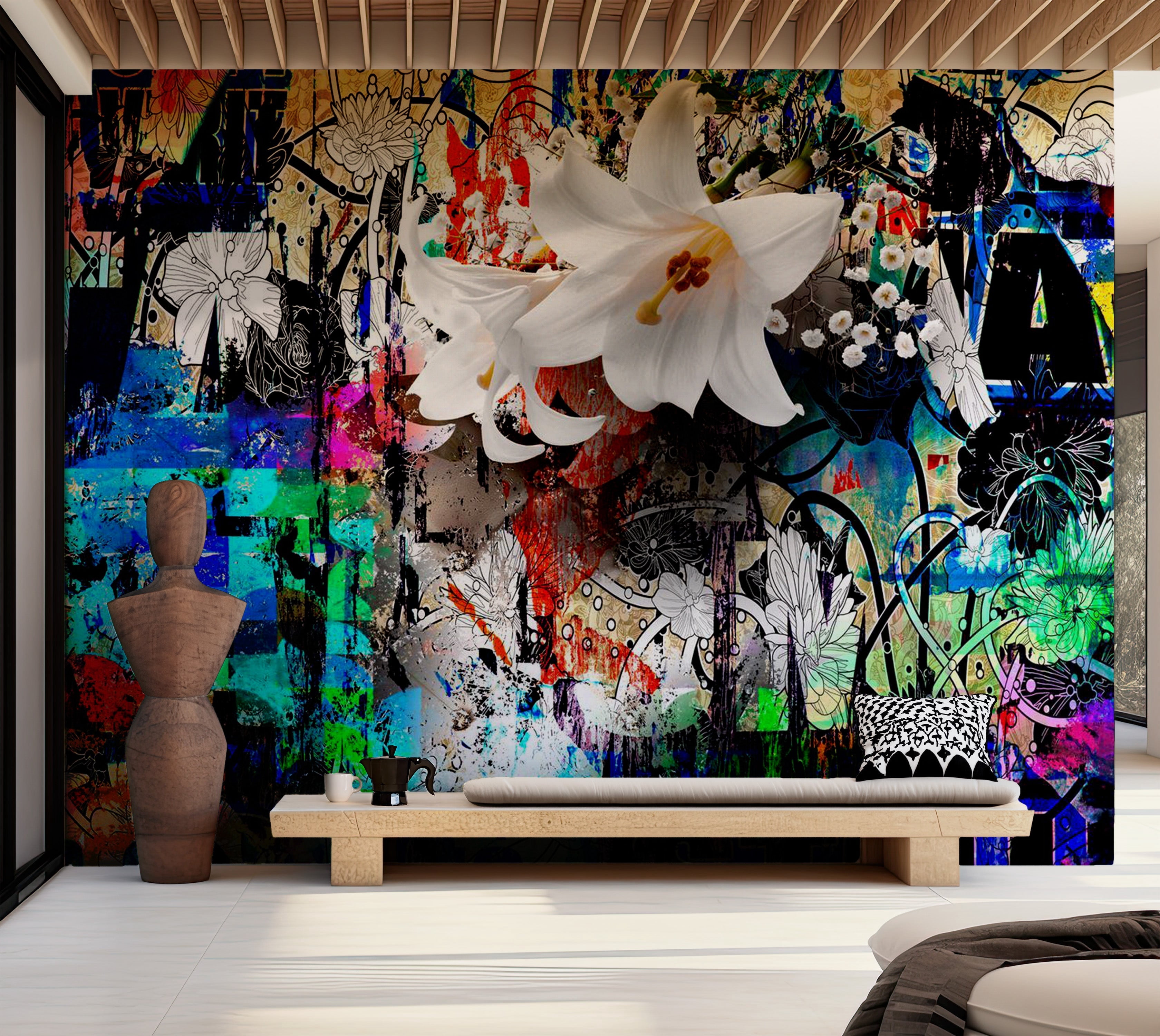 Tiptophomedecor Street Art Wallpaper Wall Mural - Urban Lily - Walmart.com