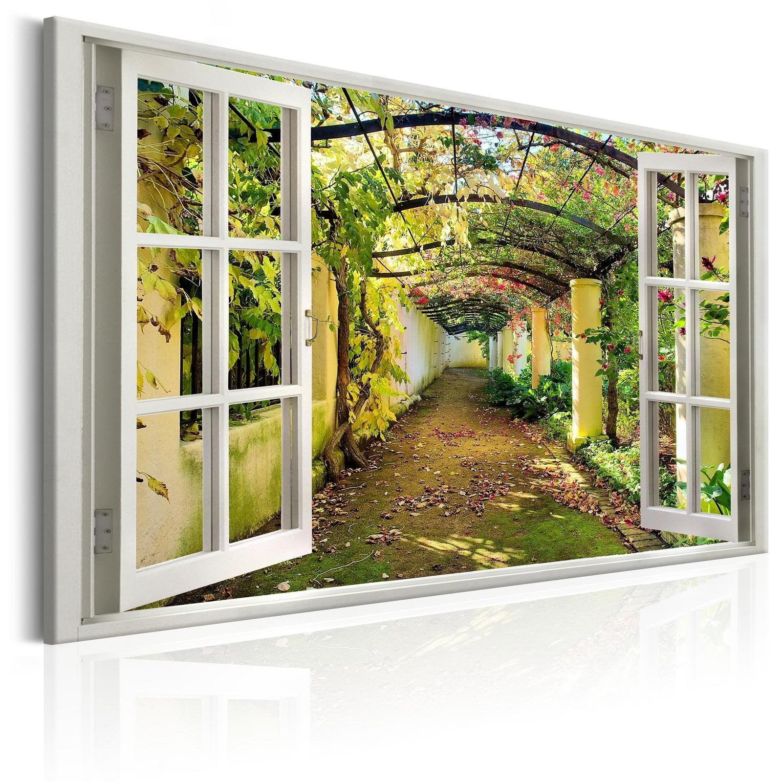 Tiptophomedecor Stretched Canvas Landscape Art - Window: View On ...