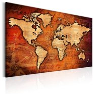 Tiptophomedecor Stretched Canvas World Map Art - Black And White Map ...