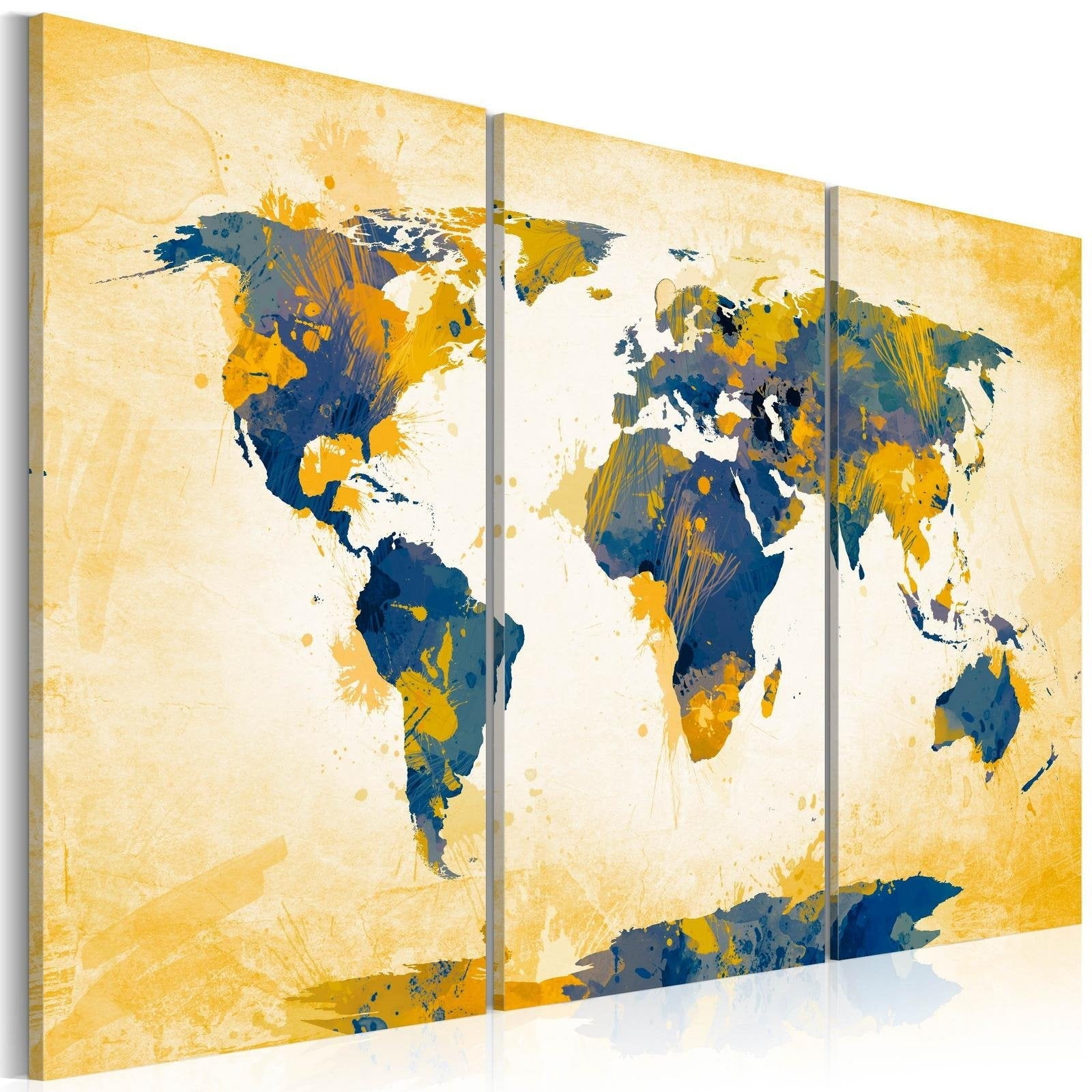 Tiptophomedecor Stretched Canvas World Map Art - Four Corners Of The ...
