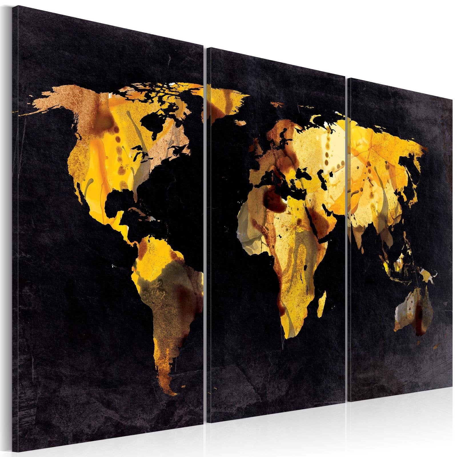 Tiptophomedecor Stretched Canvas World Map Art - If The World Were A ...