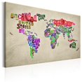 Tiptophomedecor Stretched Canvas World Map Art - World Map: World Tour ...