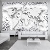 Komar World Map Paste Included Paper Wall Mural, 72-in by 100-in ...