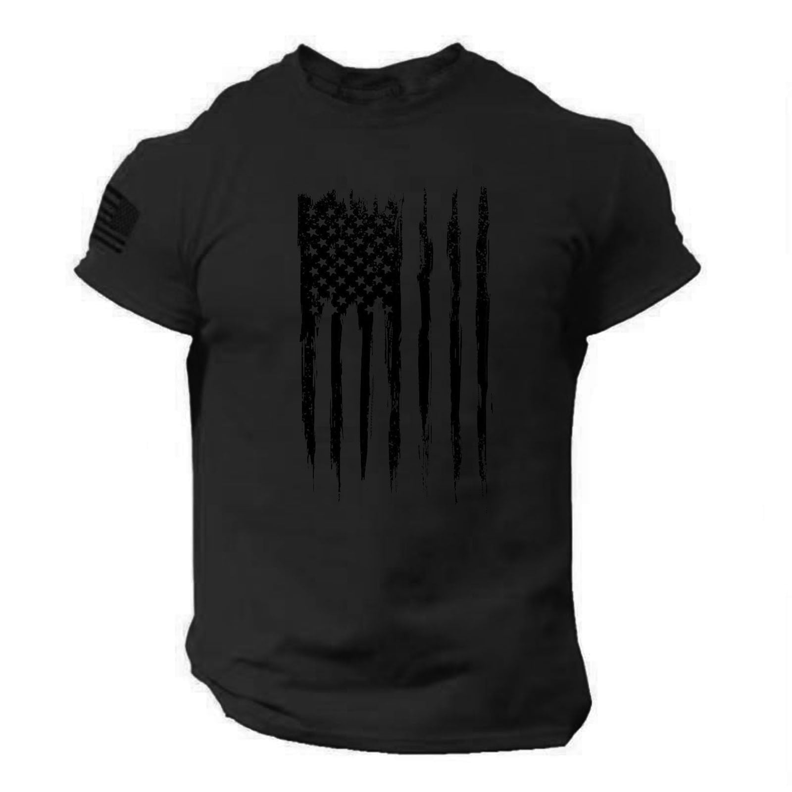 Tiqkatyck Mens Shirts, Clearance Items, Summer Men's US Flag Logo ...