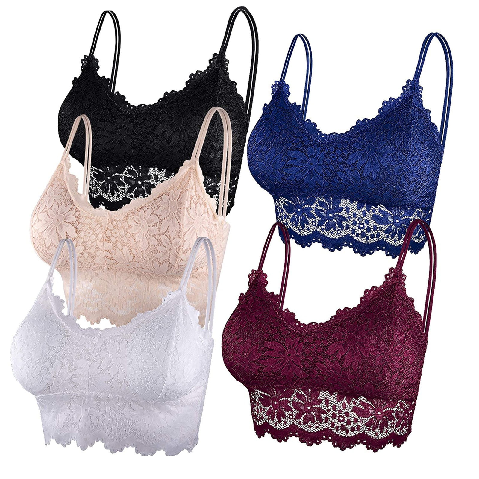 Tiqkatyck Sports Bras for Women Clearance , Bras for Women 5PC New ...