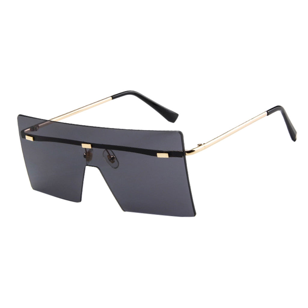 Tiqkatyck Sunglasses Womens Clearance, Big Square Rimless Sunglasses ...