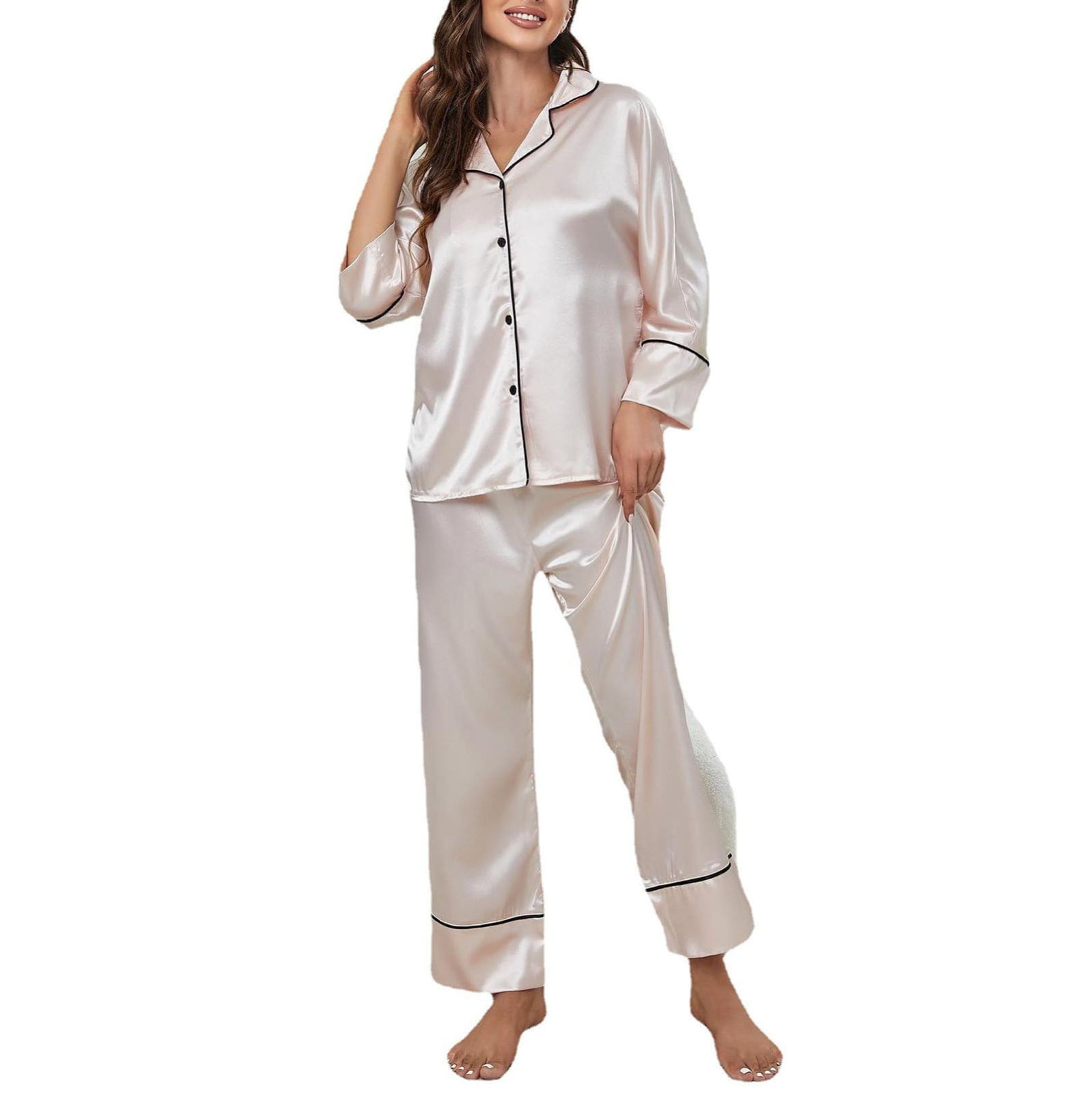 Tiqkatyck Two Piece Sets for Women Clearance Women's Pajamas Autumn and ...
