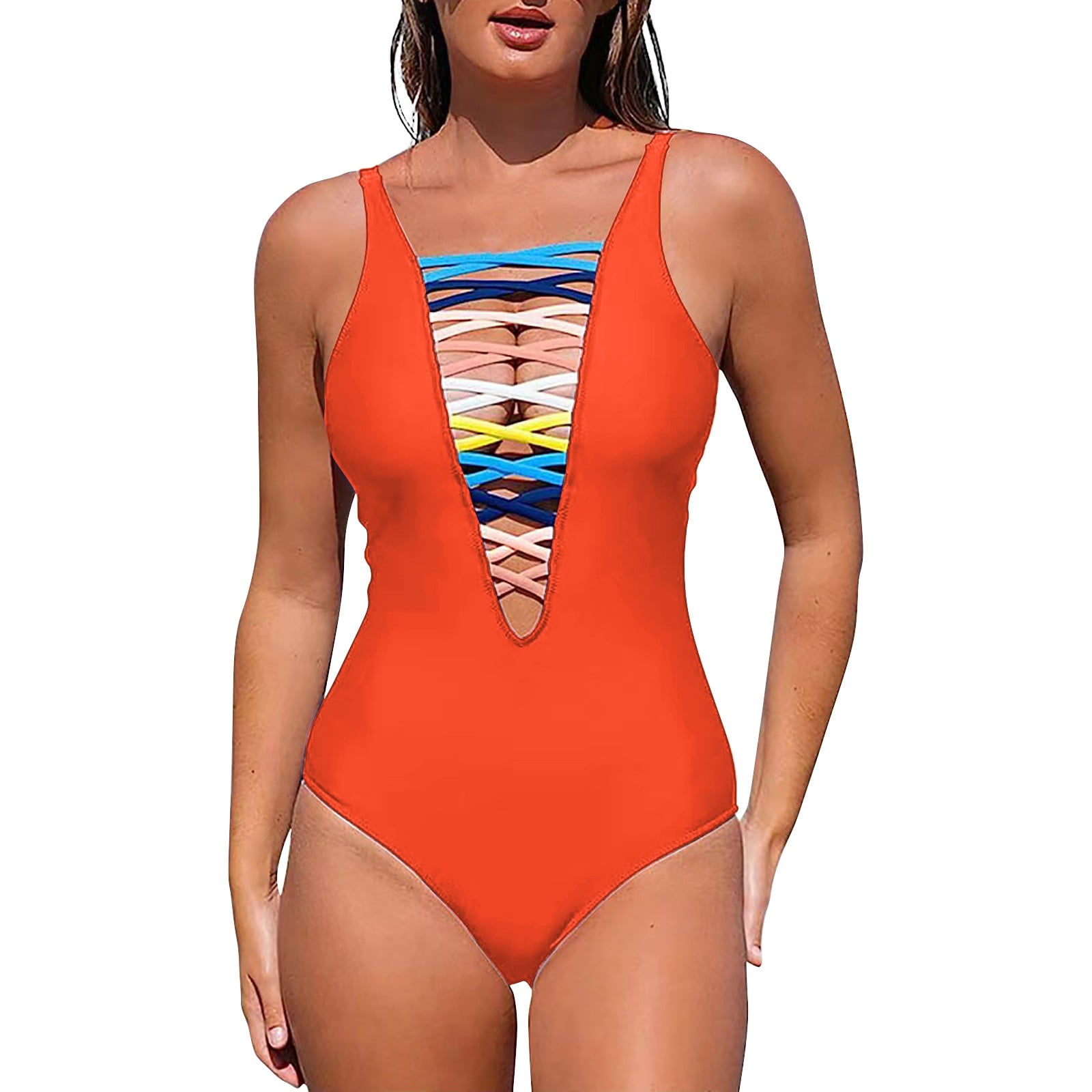 Tiqkatyck Womens Swimsuits Clearance Womens Strap Swimsuit European