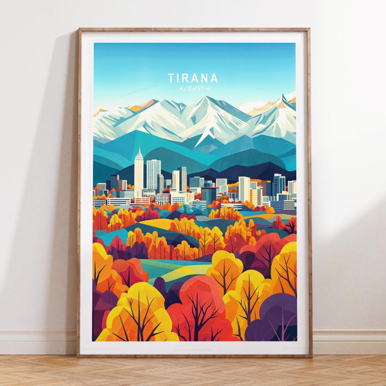Tirana Albania Print – Albania Poster, Tirana Wall Art, Minimalist ...