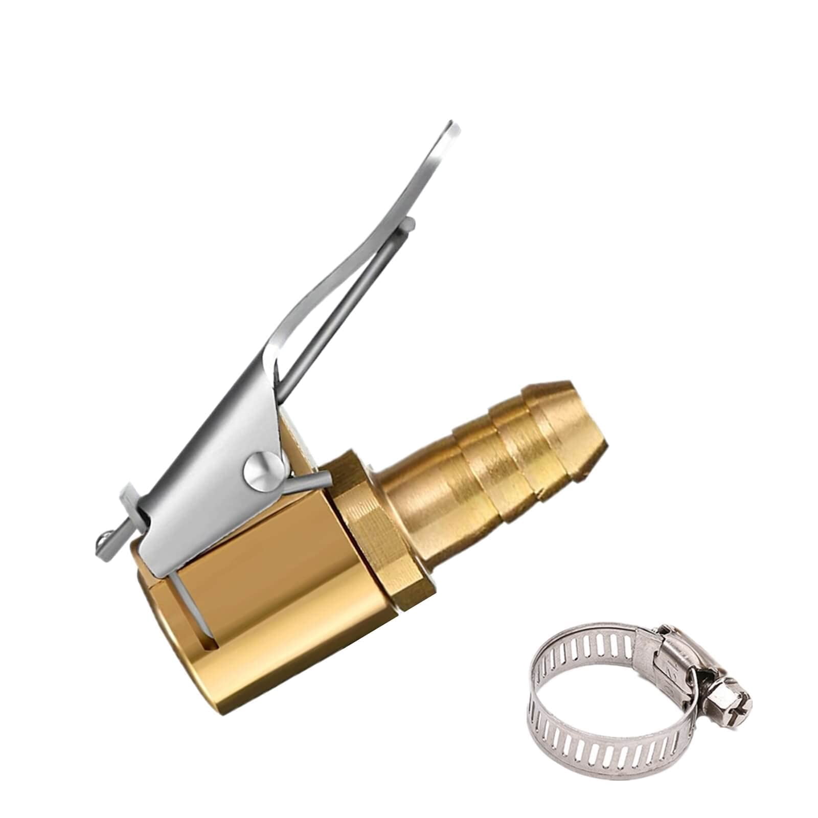 Tire Air Chuck with Clip Adapter,Brass Locking Tire Inflator Nozzle ...