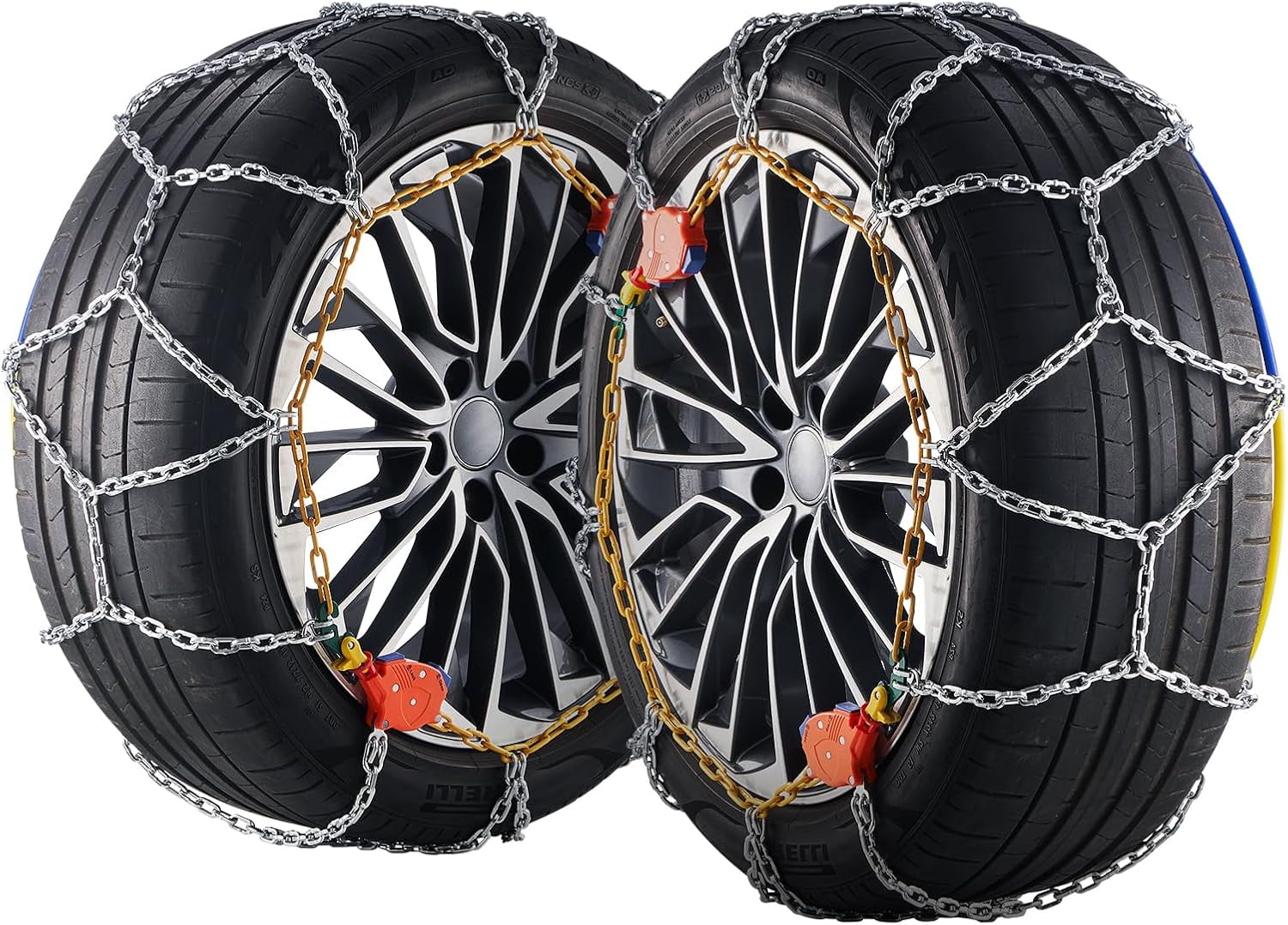 Tire Chains, Snow Chains for Cars SUV Pickup Trucks, 2 Pack Adjustable ...