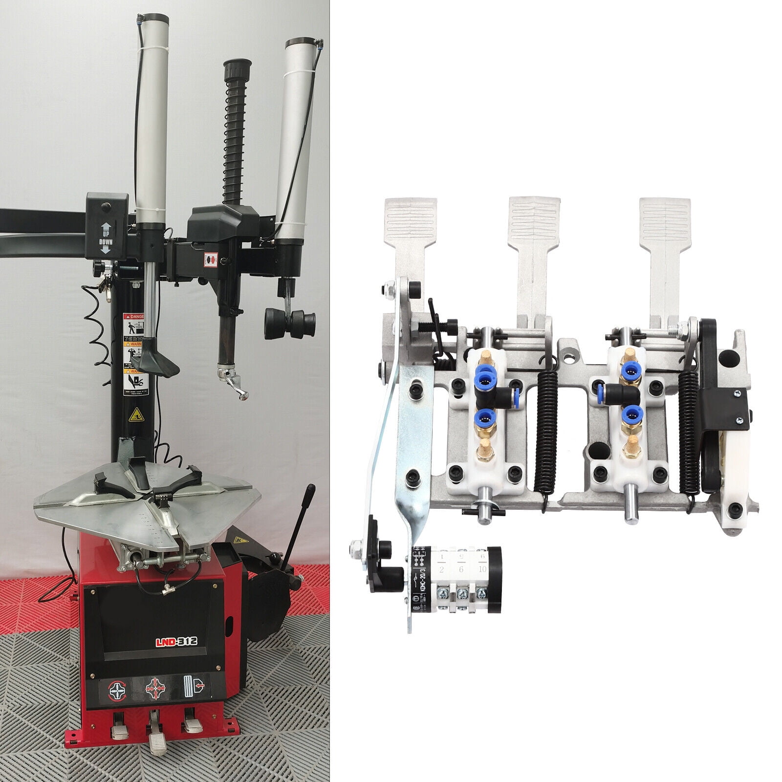 Tire Changer Machine 3-Pedal Aluminum Frame Air Control Valve Foot ...