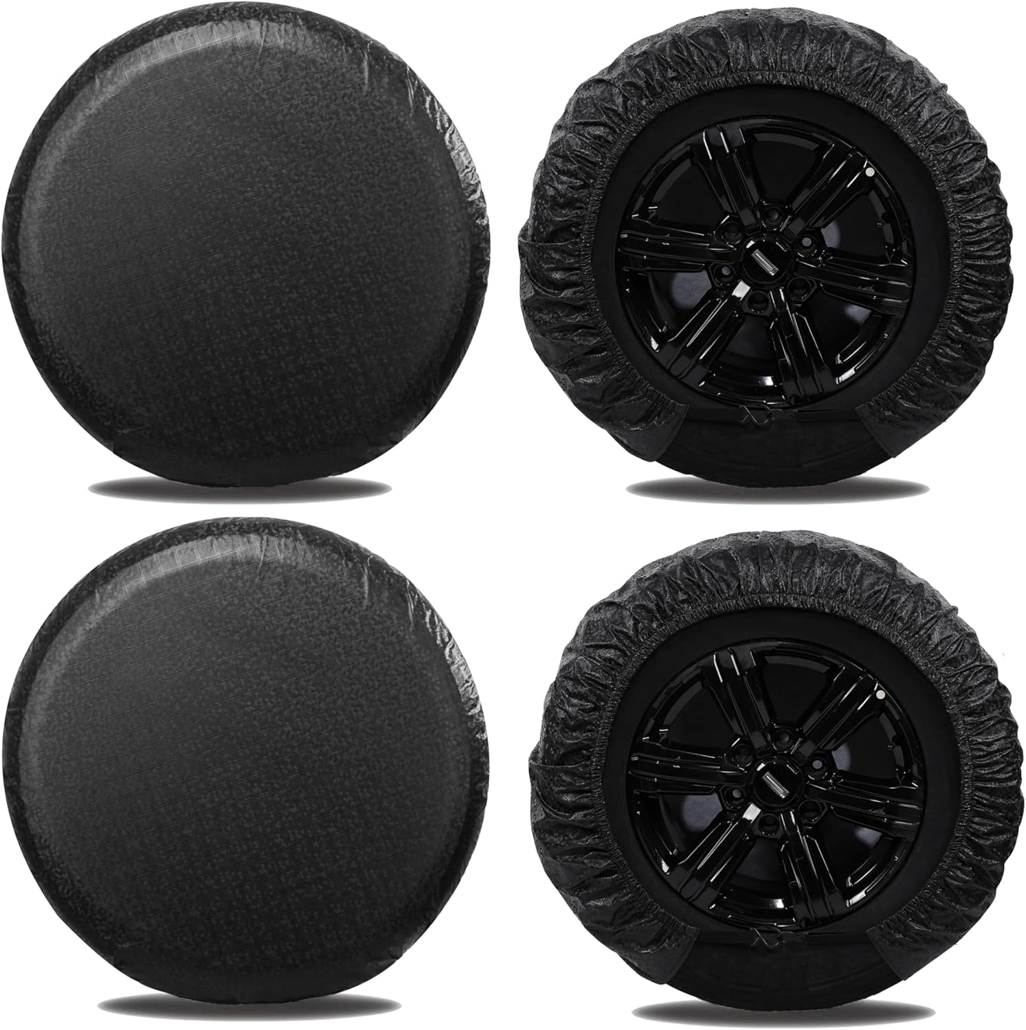 Tire Covers For Rv Wheel (4 Pack Black), Oxford Waterproof Uv Sun ...