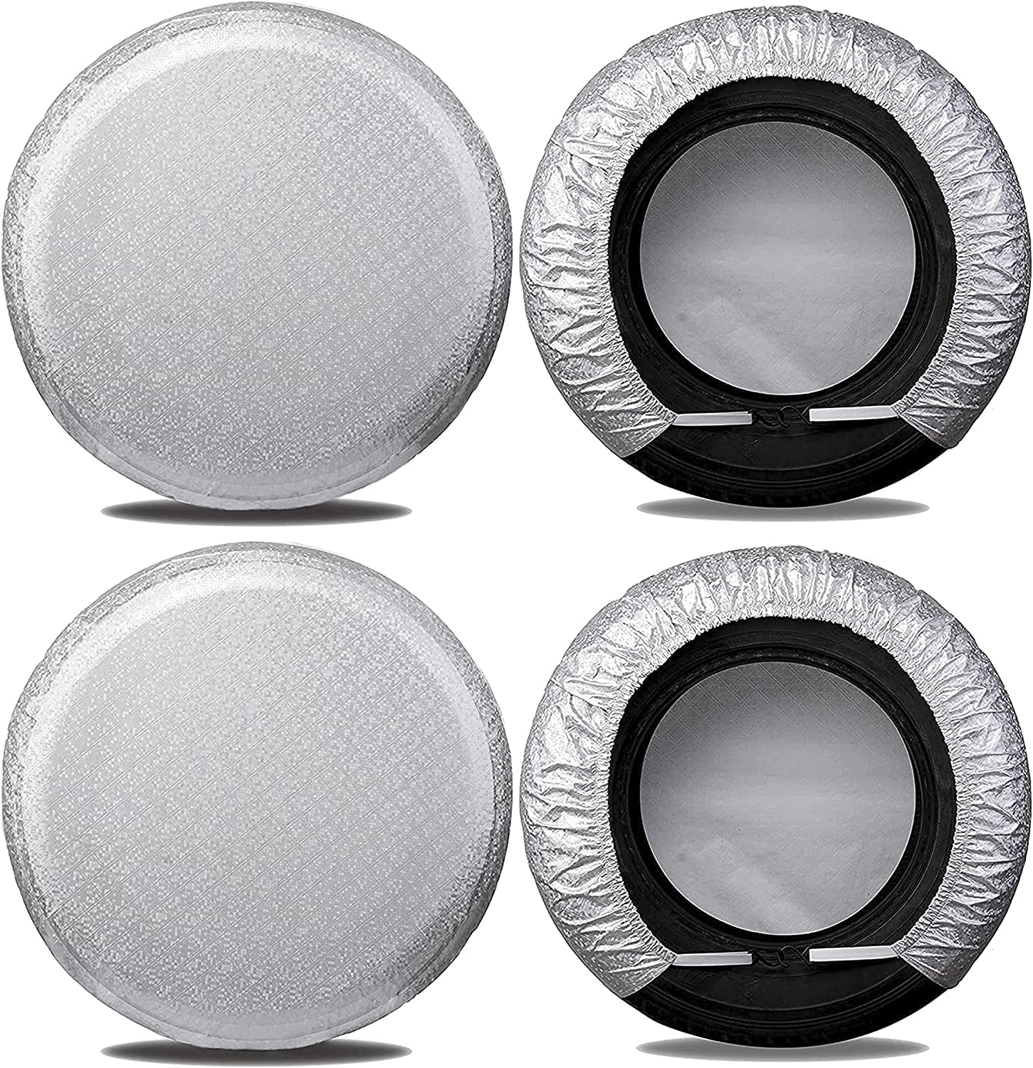 "Moonet Waterproof UV Sun Protectors Tire Covers (4 Pack Silver) for RV ...