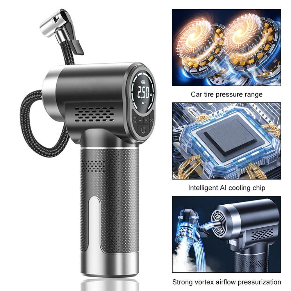 Tire Fast Inflator Air Pump Compressor LED Light for Car Bike Motor ...