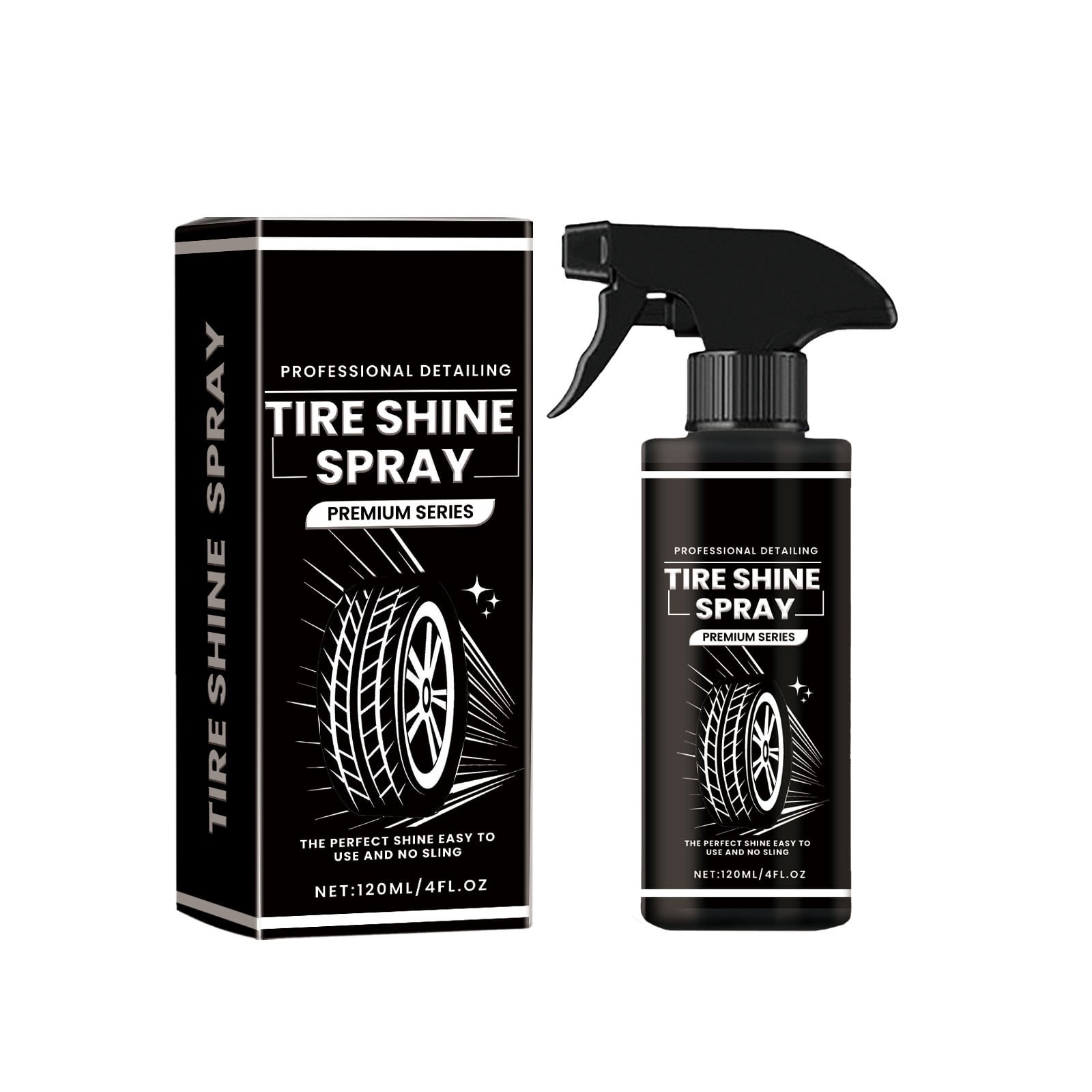 Tire Gloss Spray (120ML); Wheel Tire Gloss Maintenance Cleaning ...