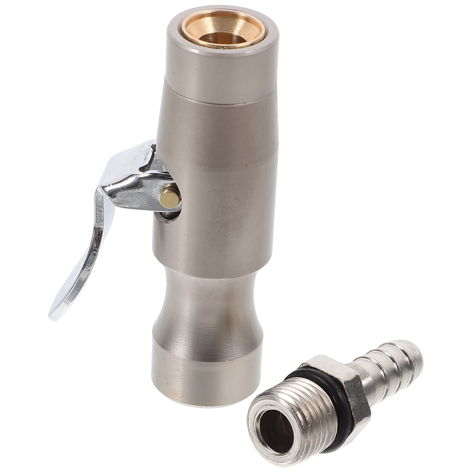 Tire Inflation Chuck Valve Inflator Air Pump Nozzle with Pressure Gauge ...