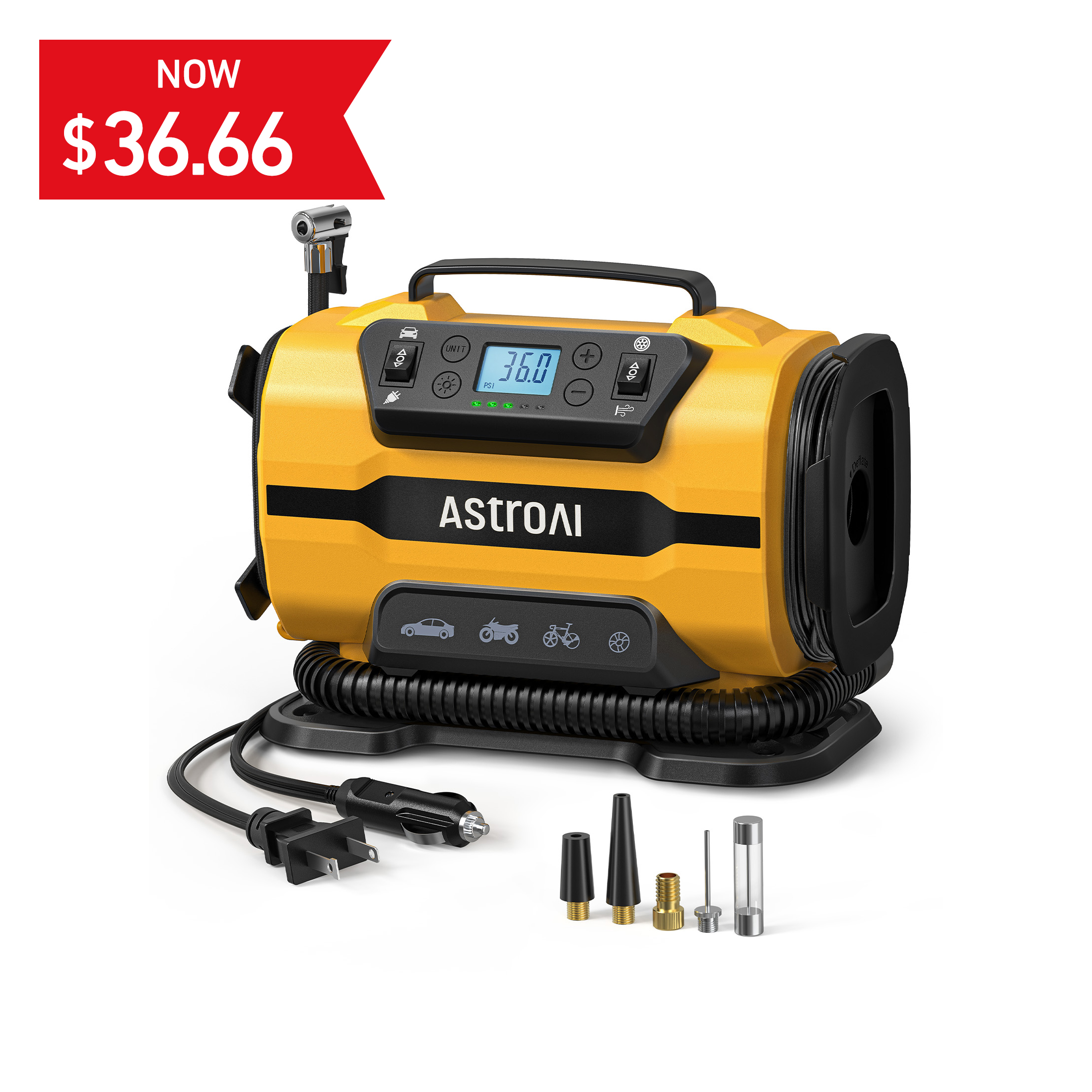 Michelin Super Fast Dual Piston Direct Drive 12 Volt Tire Inflator ...