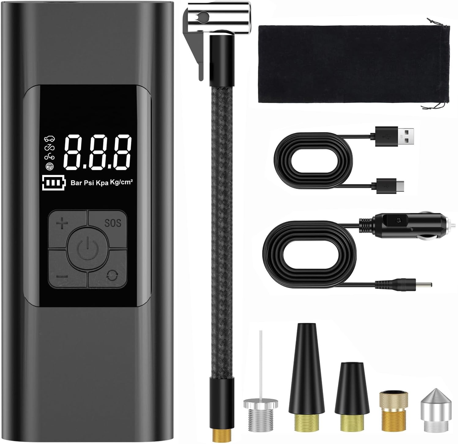 Tire Inflator, 150psi Cordless Air Pump Portable Air Compressor for Car ...