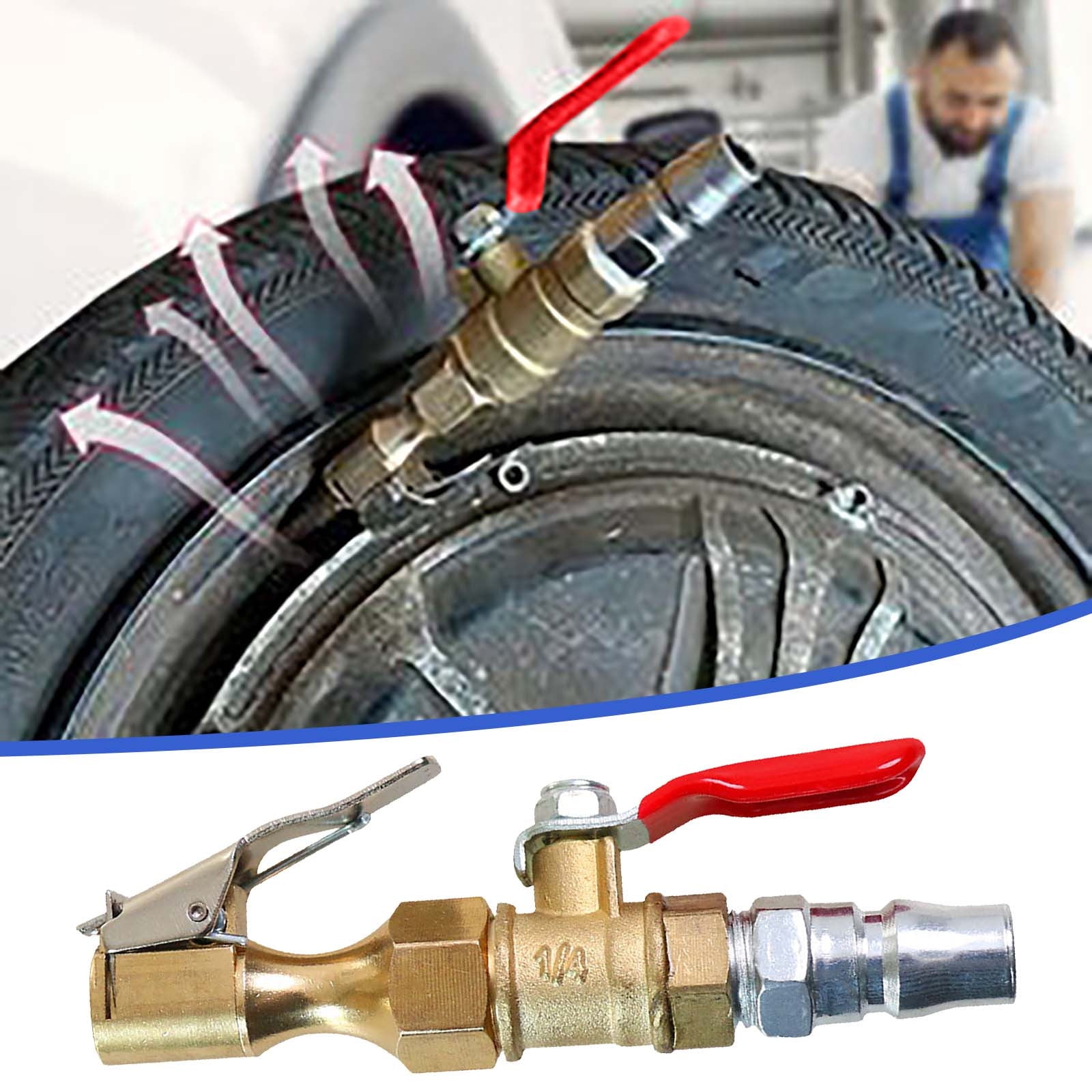 Tire Inflator under $5! Xqxayjr Tire Inflation Deflation Nozzle, Quick ...