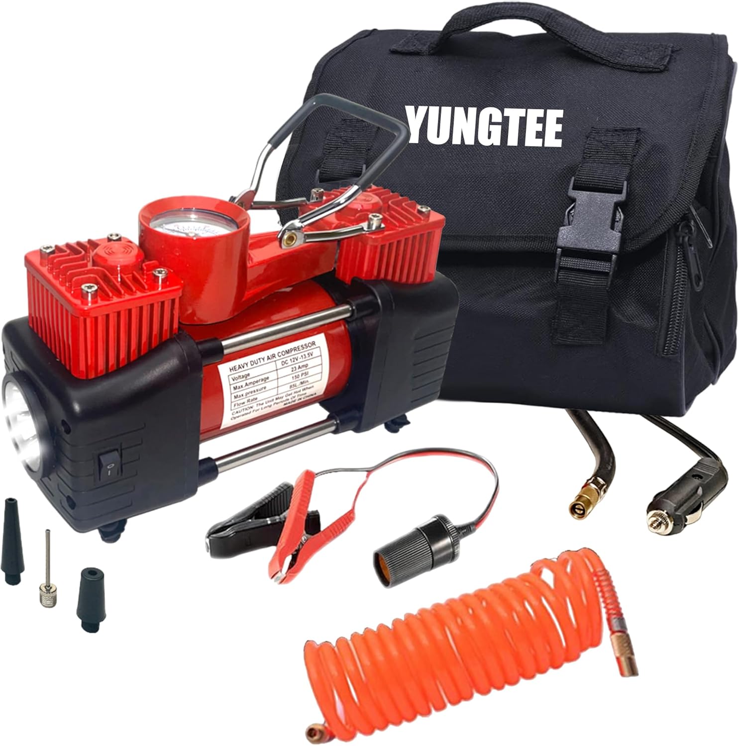 Tire Inflator Heavy Duty Double Cylinders Direct Drive Inflation Pump ...