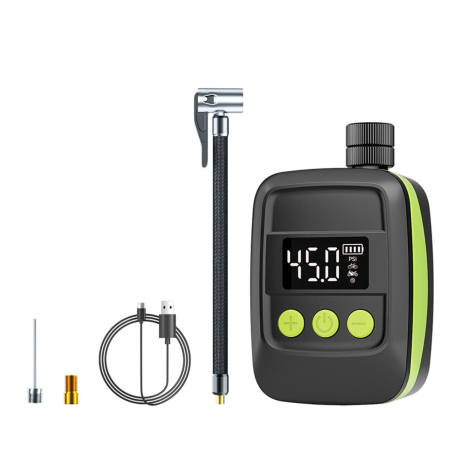 Tire Inflator Portable Air Compressor - 150 PSI Cordless Mini Bike Tire ...