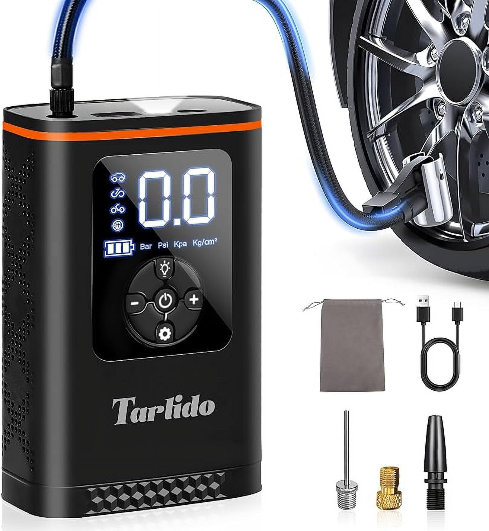 Tire Inflator Portable Air Compressor, 150 PSI Smart Air Pump for Car ...