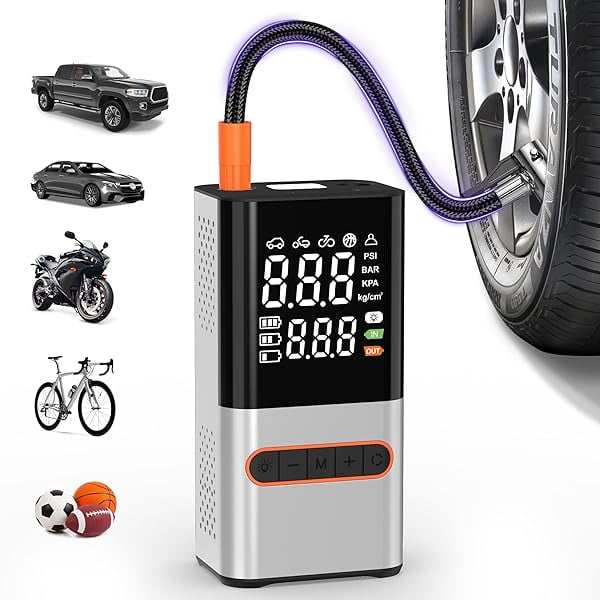 Tire Inflator Portable Air Compressor,150PSI,2X Faster, LCD Display ...