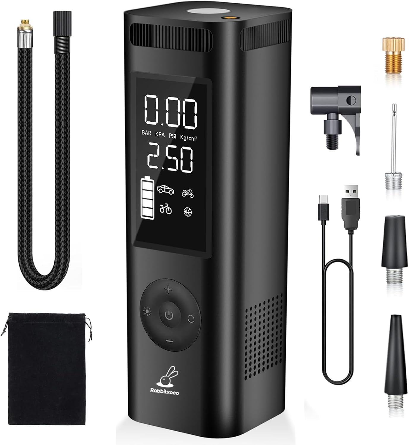 Tire Inflator Portable Air Compressor - 150PSI 4x Faster Portable Tire ...